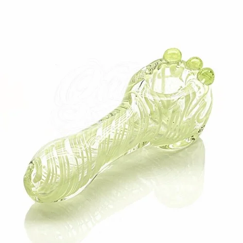 Clear Spiral Glass Marijuana Pipe For Sale 4.5"